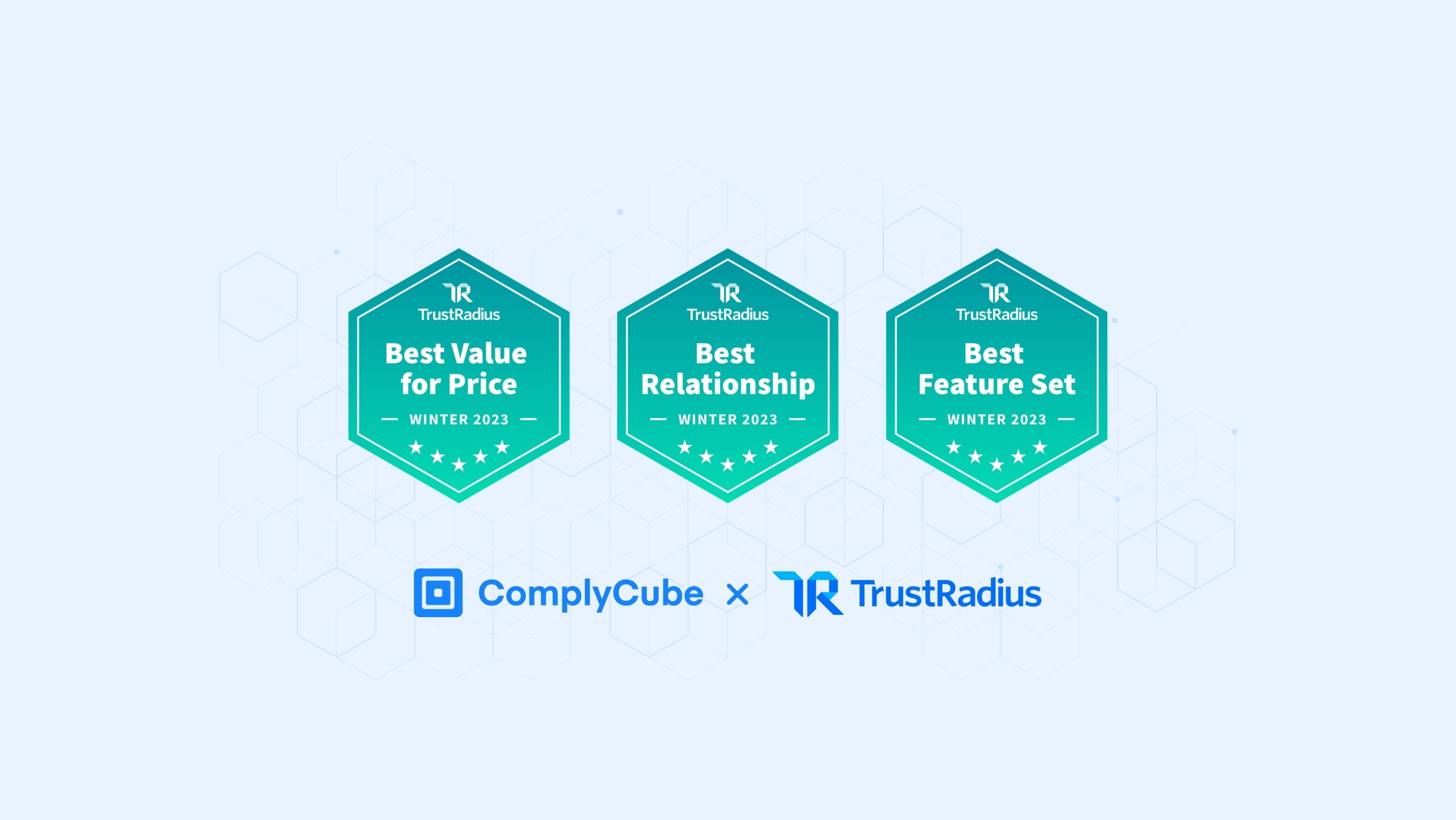 3 TrustRadius Best Of Awards 2023 Win for IDV | ComplyCube